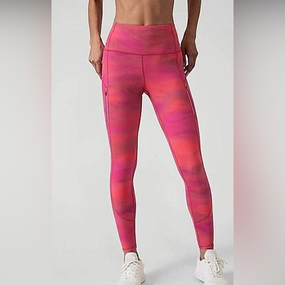Athleta | Pants & Jumpsuits | Athleta Rainier Tight M Bright Pink ...
